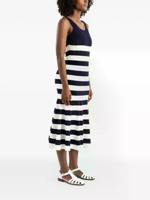 Junya Watanabe Striped Sleeveless Midi Dress