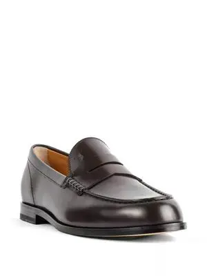 TOD'S Polished Leather Penny Loafers