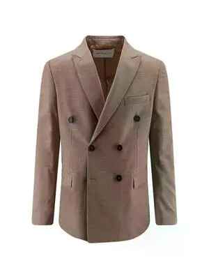 AMARANTO Double-breasted Peak-lapel Blazer