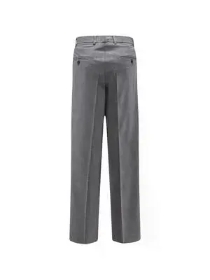 AMARANTO Double-pleat Tailored Trousers - Grey