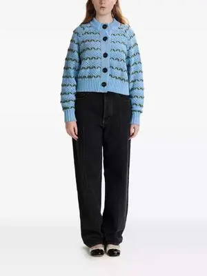 B.B. WALACE Sherman Pointelle-knit Cardigan