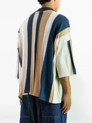 CASEY CASEY Patchwork Striped Shirt