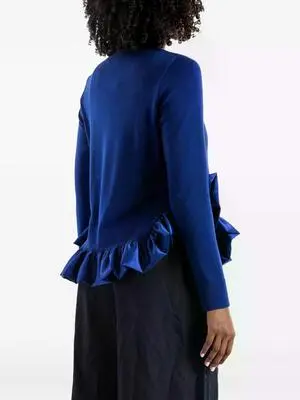 Noir Kei Ninomiya Ruffled Wool Cardigan