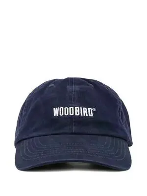 WOODBIRD Core Logo-embroidered Cotton Cap - Blue
