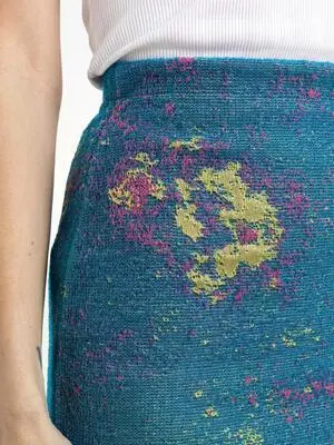 BIELO Translucent Jacquard Midi Skirt