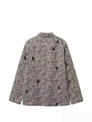 WOODBIRD Blade Rip Distressed Floral-print Shirt Jacket