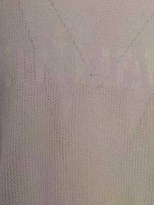 Patrizia Pepe Logo Mesh-knit Sweater