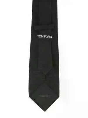 TOM FORD TOM FORD Micro-Textured Neck Tie Black