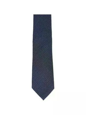 TOM FORD Basket-weave Neck Tie - Blue