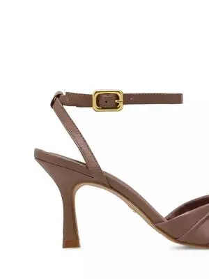 ANDREA CARRANO Ruched Square-toe Stiletto Sandals