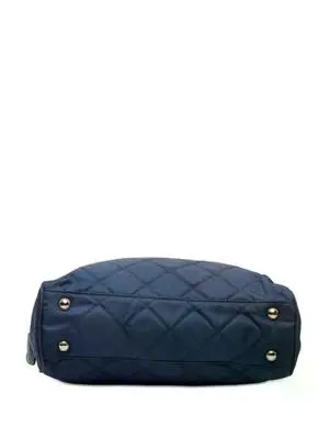 Prada Tessuto Impuntu Chain Shoulder Bag - Blue