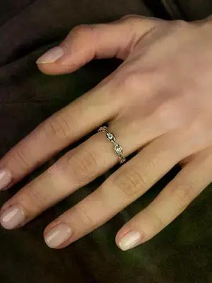 APM MONACO Crystal-embellished Chain Ring
