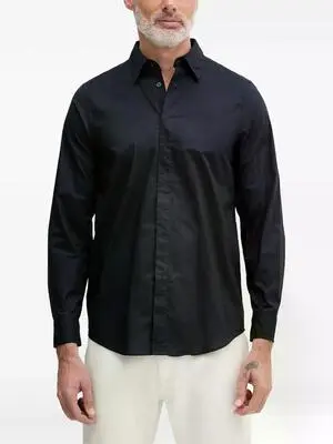 Armani Exchange Logo-embroidered Long-sleeved Shirt