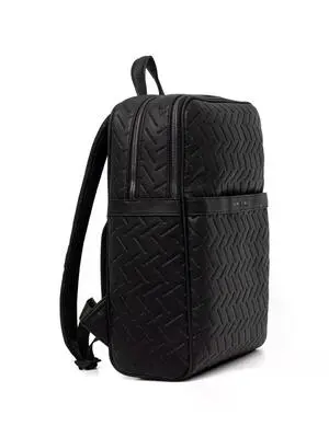 Armani Exchange Grained Effect Backpack With Embossed Logo