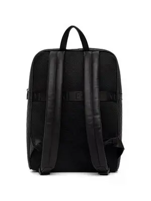 Armani Exchange Grained Effect Backpack With Embossed Logo