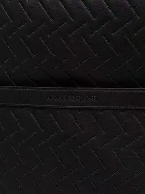 Armani Exchange Grained Effect Backpack With Embossed Logo