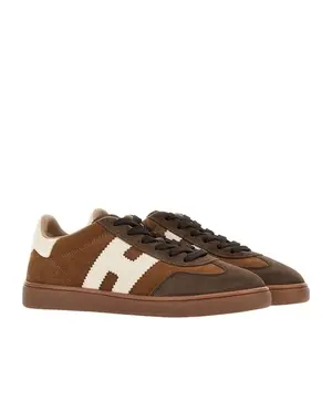 Hogan Sneakers With Signature 'h' Detail - Brown