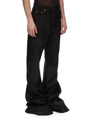 Rick Owens High-waisted Boot-cut Trousers - Black