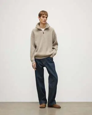 Johnstons Of Elgin Kinnaird Half Zip Donegal Cashmere Jumper