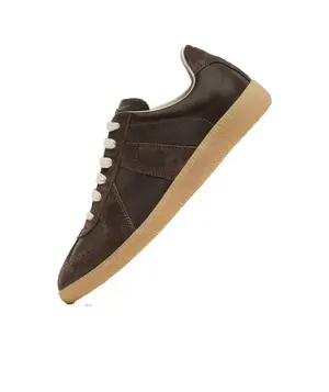 MAISON MARGIELA Replica Sneakers In Nappa Leather And Suede - Brown
