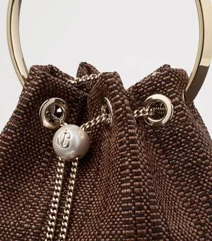 JIMMY CHOO Bon Bon Woven Top Handle Bag