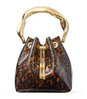 JIMMY CHOO Bon Bon Tortoiseshell Top-handle Bag