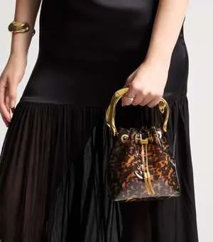 JIMMY CHOO Bon Bon Tortoiseshell Top-handle Bag