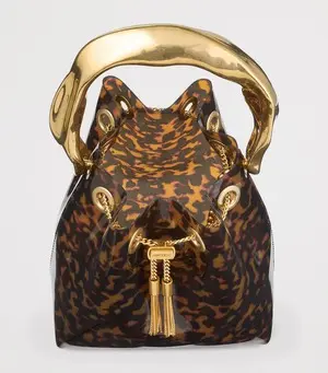 JIMMY CHOO Bon Bon Tortoiseshell Top-handle Bag