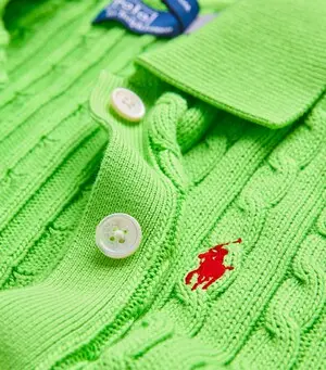 Polo Ralph Lauren Cable Knit Collared Cardigan - Green