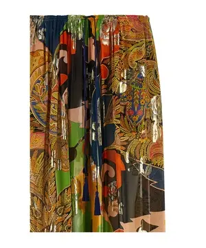 Etro Paisley Metallic Wide-leg Pants - Multicolor