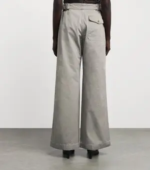 Acne Studios Belted Wide-leg Trousers - Beige
