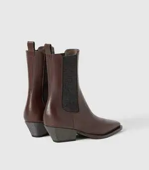 Brunello Cucinelli Leather Chelsea Boots