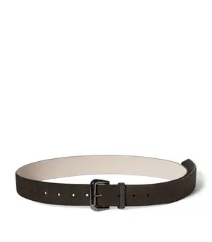 Brunello Cucinelli Suede Monili Belt - Black