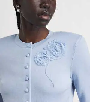SELF-PORTRAIT Lace Floral Embroidered Cardigan