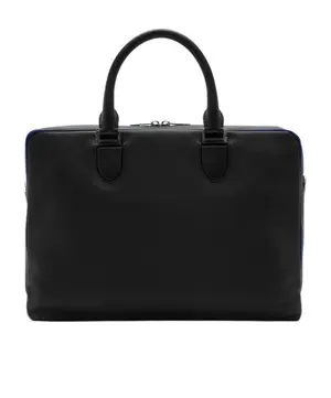 Burberry Heritage Leather Briefcase - Black