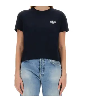 A.p.c. Logo Embroidered Crewneck T-shirt