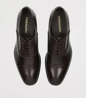 FERRAGAMO Leather Toronto Derby Shoes