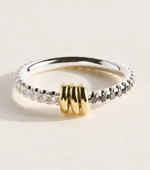 SPINELLI KILCOLLIN Sterling And Yellow Gold Diamond Ring - Silver