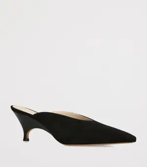 Le Monde Beryl Suede Petra Mules 65 - Black