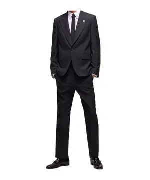 Gucci Wool Single-breasted Jacket With Pointed Collar And Rear Vent