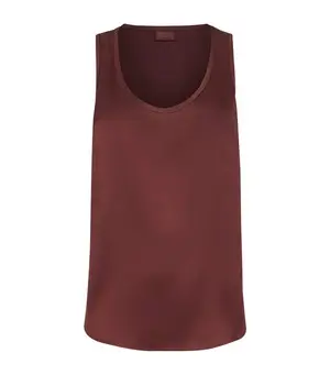 Brunello Cucinelli Sequined Stretch-cotton Tank Top - Red