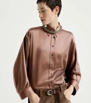 Brunello Cucinelli Silk-blend Shirt