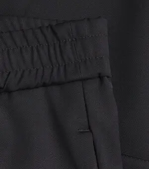 Barena Venezia Virgin Wool Drawstring Trousers - Black