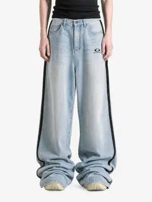 Balenciaga Logo-print Baggy Jeans