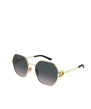 Gucci Irregular Frame Sunglasses - Black