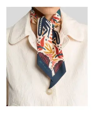 Etro X Tabby Booth Silk Twill Paisleyina With Placed Print - Multicolor