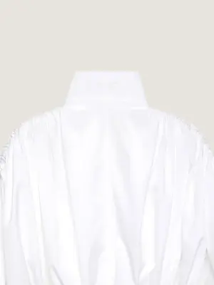Givenchy Cropped Poplin Shirt With Ruched Details