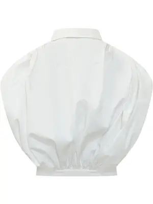 Givenchy Cropped Poplin Shirt With Ruched Details