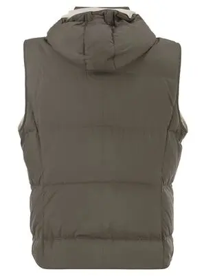 Brunello Cucinelli Padded Hooded Gilet - Green