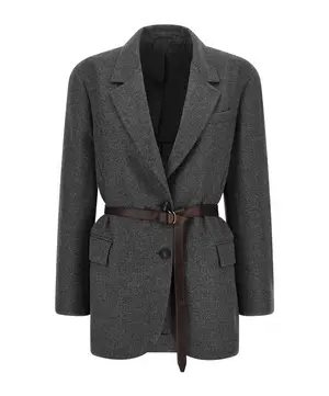 Brunello Cucinelli Long-sleeved Suit Jacket - Gray